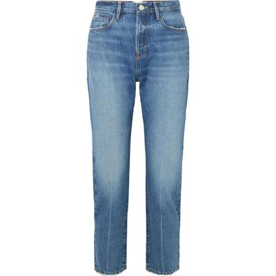 【折扣】FRAME女士高腰直筒浅蓝色牛仔裤