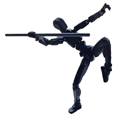 多关节可动3D人偶创意摆件