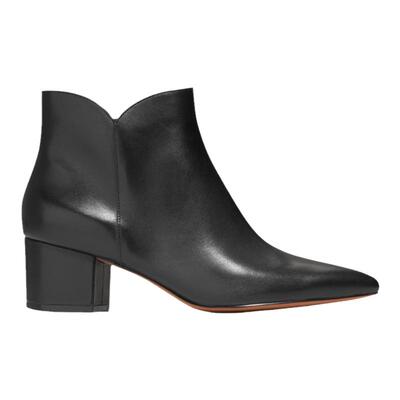 Cole Haan/可汗女高跟鞋短靴粗跟尖头中帮皮质时尚百搭简约W14979
