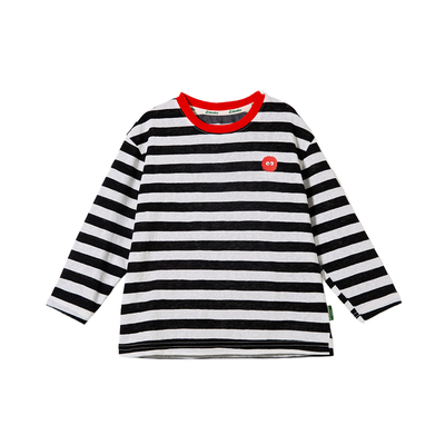 啊咪啦女童条纹T恤长袖春秋款