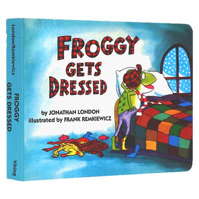 青蛙弗洛格穿衣服 Froggy let's Gets Dressed 进口英文原版 幼儿童英语启蒙故事纸板书行为认知好习惯养成亲子阅读绘本吴敏兰书单