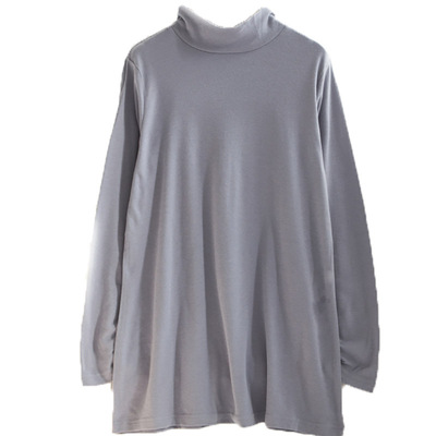 出口日单纯棉春秋冬小高领打底衫