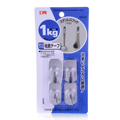 km日本不锈钢强力承重墙面粘钩