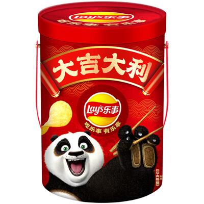 乐事功夫熊猫新年零食全家桶620g