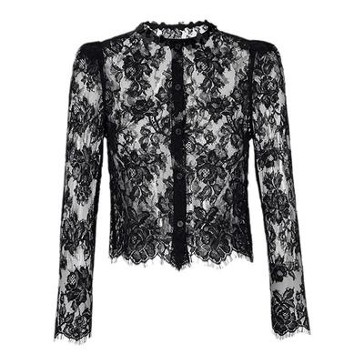玫瑰蕾丝性感女人上衣开衫