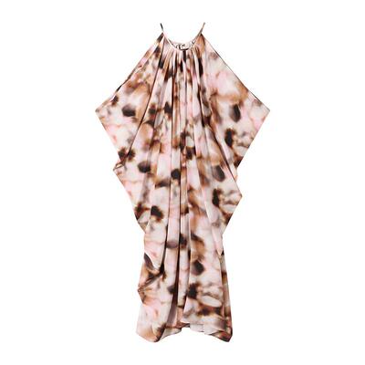 AETNAPROJECT印花垂褶连身裙