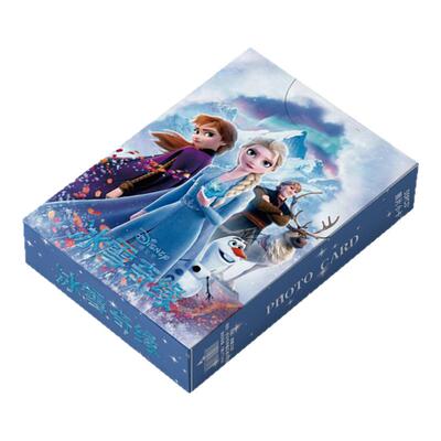 冰雪奇缘周边三寸盒装55张镭射小卡照片卡膜卡册照片礼物LOMO卡