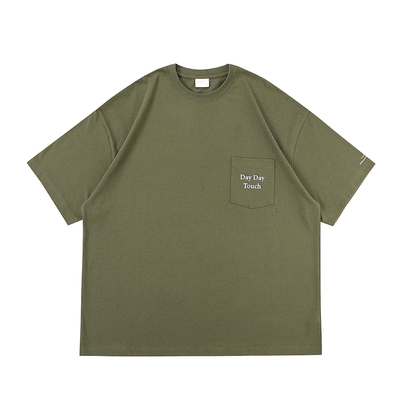 日系摸鱼印花logo短袖T恤