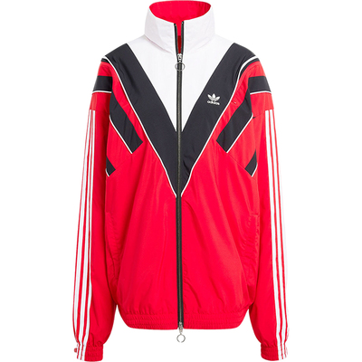 Adidas/阿迪达斯官方正品三叶草女士复古立领防风运动外套JW9741