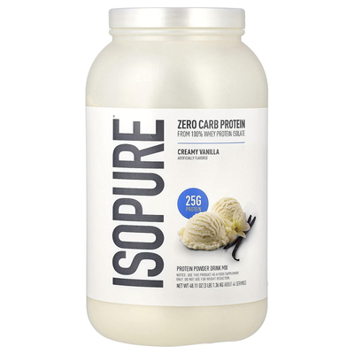 Isopure爱素纯零碳水化合物蛋白粉增重刷脂增肌体重管理健身锻炼