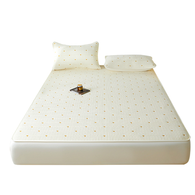 2026新款高端刺绣夹棉床笠四季通用防滑防螨床罩席梦思床垫保护套