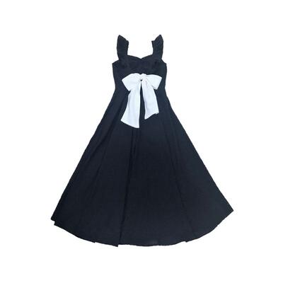 鲸鱼原创自制复古飞袖拼白色超仙