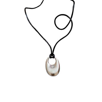 韩国设计感金属几何吊坠项链