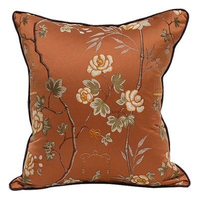 绸缎客厅抱枕简约靠垫新中式