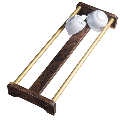 实木沥水茶杯架配件晾杯架木质