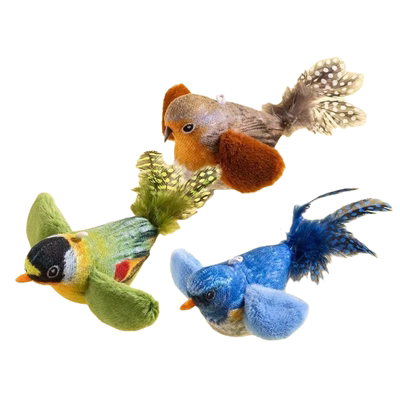 猫玩具仿真小鸟发声自嗨解闷神器