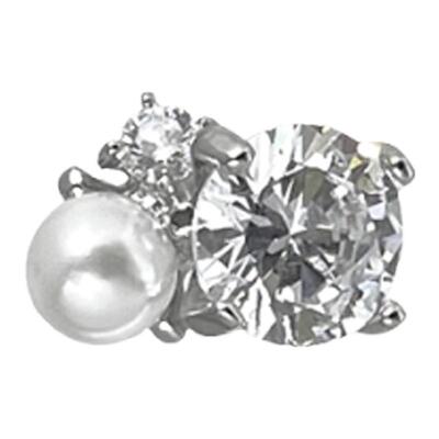 珍珠锆石无耳洞耳骨夹女新款