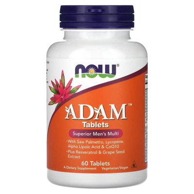 Now诺奥男士多维复合维生素矿物质ADAM成年男性锯棕榈番茄红素辅Q