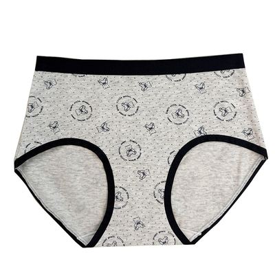 纯棉抗菌窄缝中腰女内裤