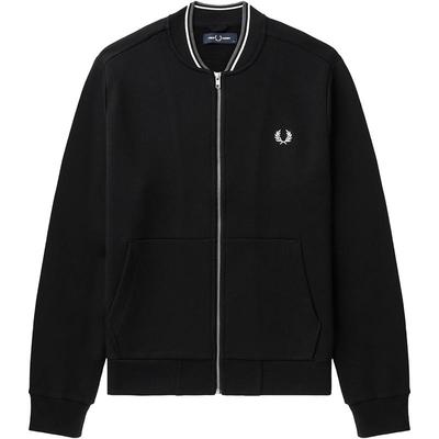 FRED PERRY男士休闲卫衣冬季商务拉链开衫麦穗刺绣重磅J7504