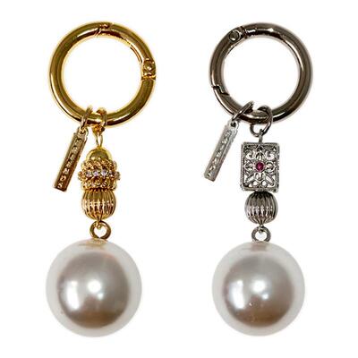 D.HOUSE原创2025夏笔袋拉链车钥匙扣手机耳机小包包珍珠挂件 波斯