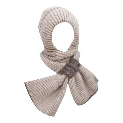 冬天帽子围巾一体女加绒加厚出游