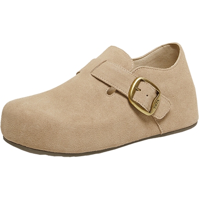 TATA他她栗子勃肯女鞋春季新款时尚百搭深口鞋内增高鞋子4XN04AM6