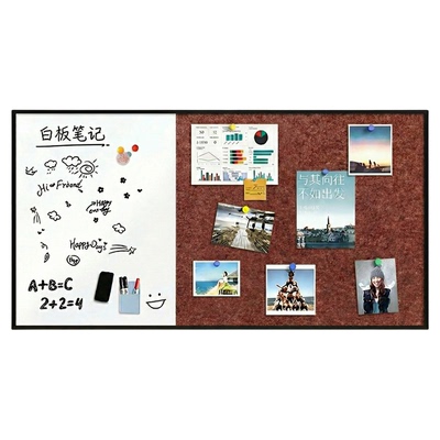 家用毛毡软木磁性白板照片墙