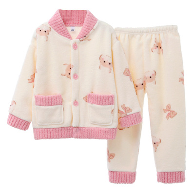 一家三四口法兰绒睡衣