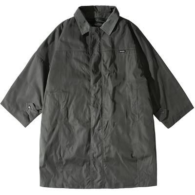 万有引力博物馆宽松秋季风衣外套