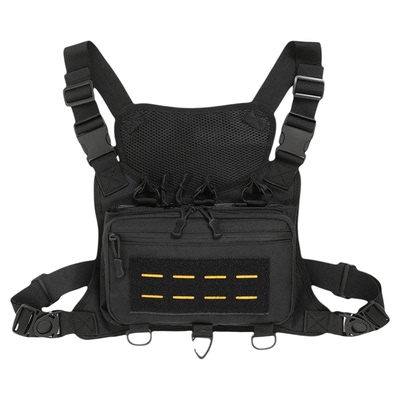 亚马逊新款战术胸包时尚户外运动马甲男士户外运动胸挂跑步背心包