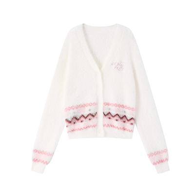 ablueberry甜美毛绒围巾毛衣外套