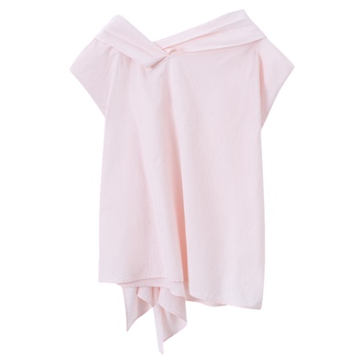 “雾月手记”斜领衬衫花苞半身裙