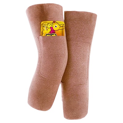 德绒口袋护膝盖保暖老寒腿女士男士老年人关节发热秋冬防寒护腿套