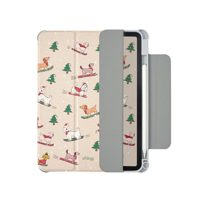 Ufology原创适用ipadair6保护壳pro11寸平板mini6保护套air4/5磁吸全包air3笔槽13寸苹果7/8/9/10代圣诞小狗