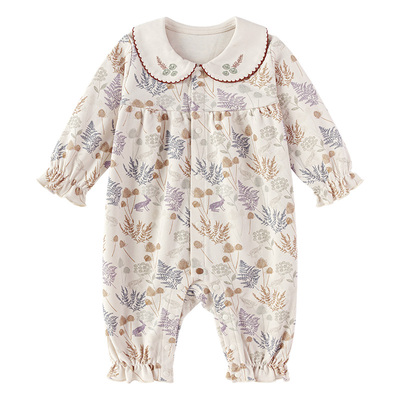 【清仓】babylove【纺软织柔】女宝宝连体衣春秋纯棉哈衣洋气衣服