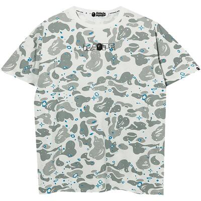 bape女装春夏印花星空短袖连衣裙