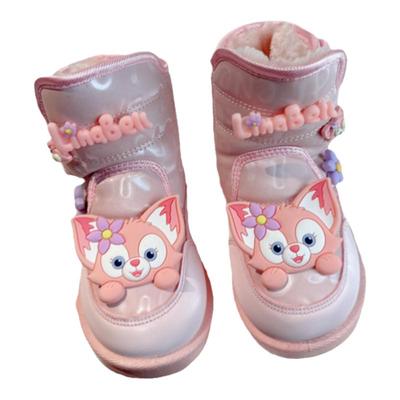 女童冬季加厚绒毛可爱雪地靴保暖