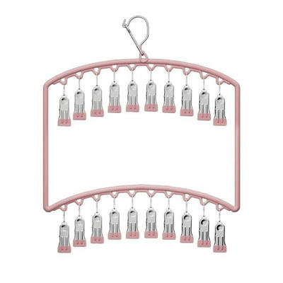 袜子晾晒架子多夹子家用阳台防风无痕晒内衣内裤神器不锈钢晾衣架