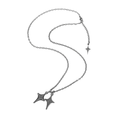 卡门个性复古钛钢吊坠项链ins