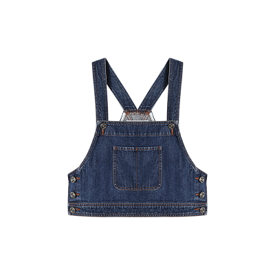 WMWM休闲背带牛仔小上衣