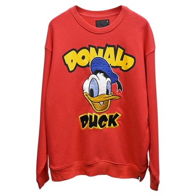 唐老鸭联名卫衣时尚红色男女同款宽松中性圆领ABLEJEANS秋冬上衣