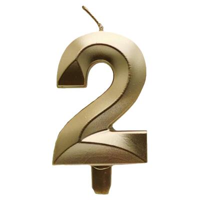 钻石风格生日蜡烛金色数字派对