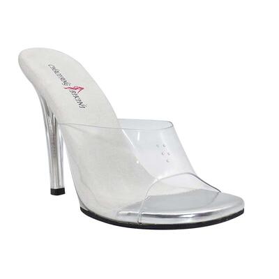 新款前1后12模特走秀水晶高跟鞋