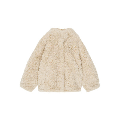 女童防毛绒立领外套冬新款女孩