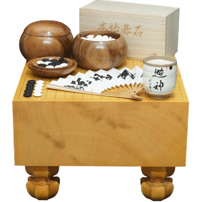 黑木日本香榧木围棋棋墩一枚板17