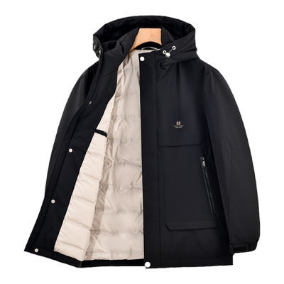 保罗彼得羽绒服连帽常规款外套