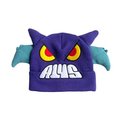 AONE4SURE蝙蝠翅膀刺绣针织冷帽