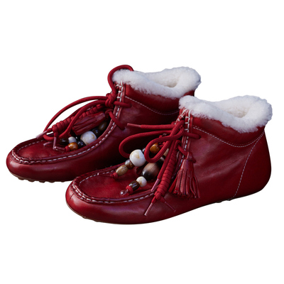 Le'Murmure游牧风羊羔毛豆豆靴