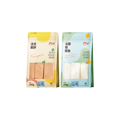 萌小丸法式鹅肝+法国银鳕鱼生鲜组合套餐宝宝婴儿童辅食食材465g